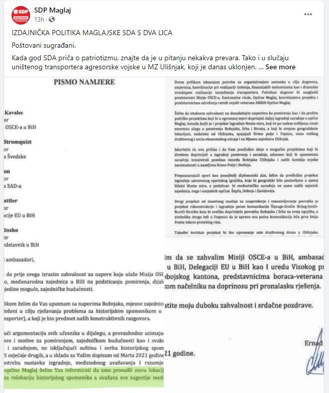Žestok politički rat u Maglaju, SDA i SDP u klinču zbog ratnog ...