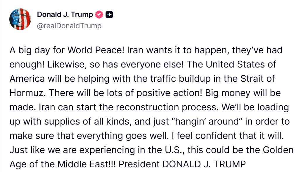 Trump kaže da je danas 'veliki dan za svjetski mir': Bit će puno ...